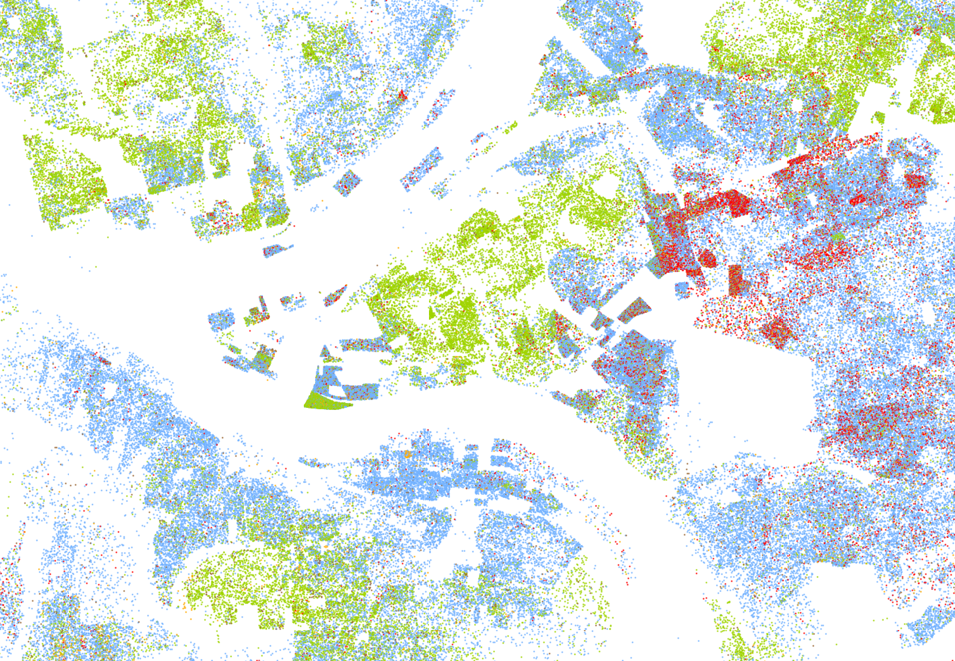 national racial segregation map by Dustin Cable (2013) | Urban Intervention